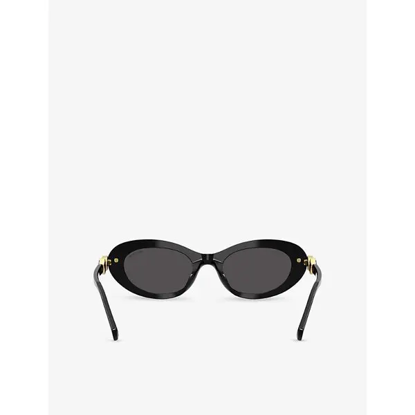 SWAROVSKI Oval-frame Acetate Sunglasses - Black