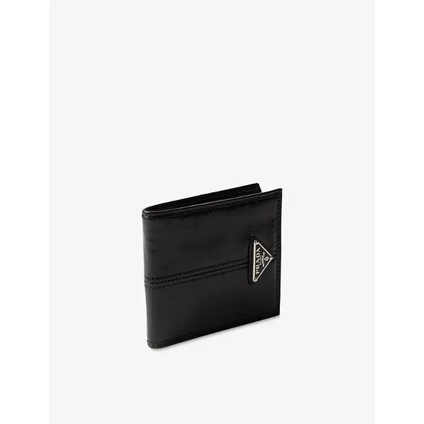 Prada Brand-plaque Leather Wallet - Black