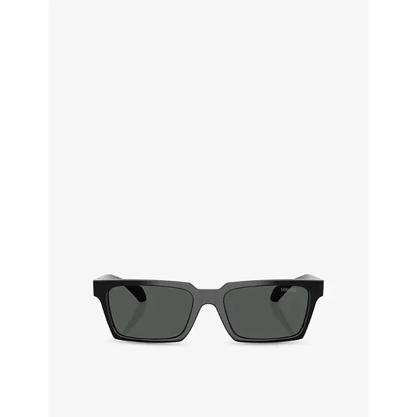 Versace Ve4490u Rectangle-frame Sunglasses - Black