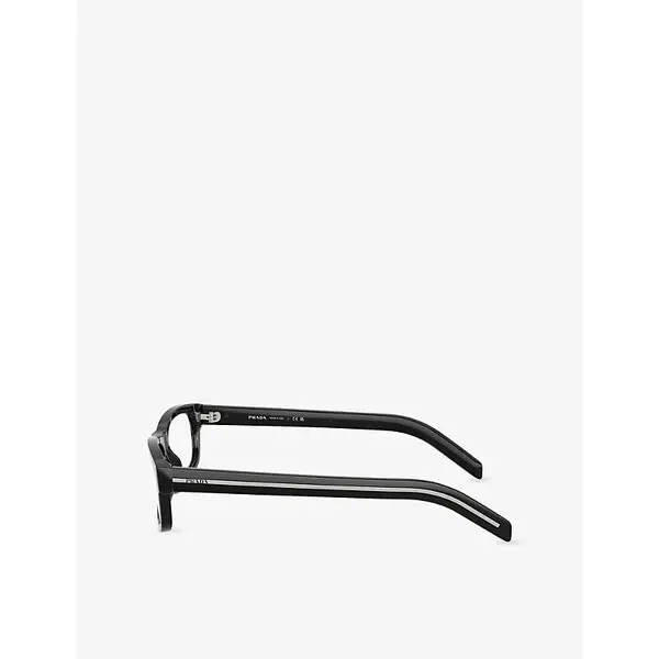 Prada Rectangle-frame Acetate Eyeglasses - Black