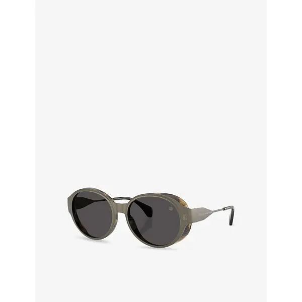 Moncler Round-frame Metal Sunglasses - Grey
