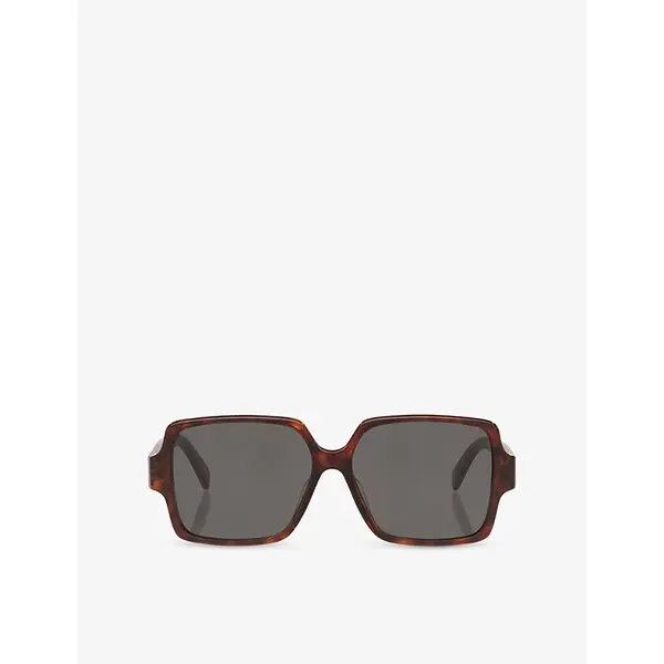 Celine Cl40316u Triomphe Square-frame Sunglasses - Brown