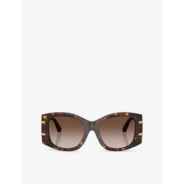 Dolce & Gabbana Dg4501 Butterfly-frame Acetate Sunglasses - Brown