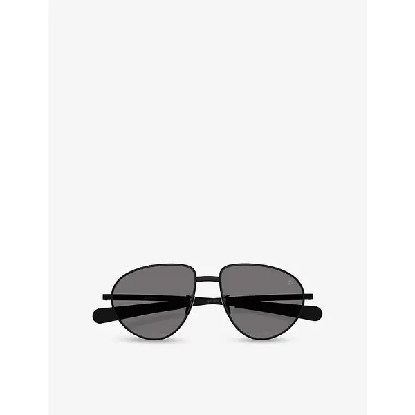 Moncler Me4009 Vizla Aviator Sunglasses - Black