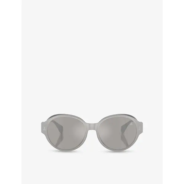 Moncler Me4005t Round-frame Sunglasses - Silver
