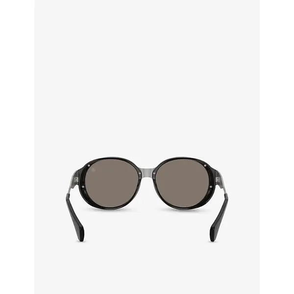 Moncler Me4005t Round-frame Sunglasses - Silver