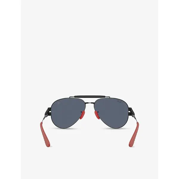 Ray-ban Scuderia Ferrari Aviator Sunglasses - Black