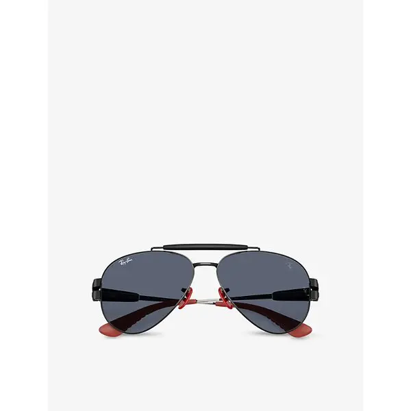 Ray-ban Scuderia Ferrari Aviator Sunglasses - Black