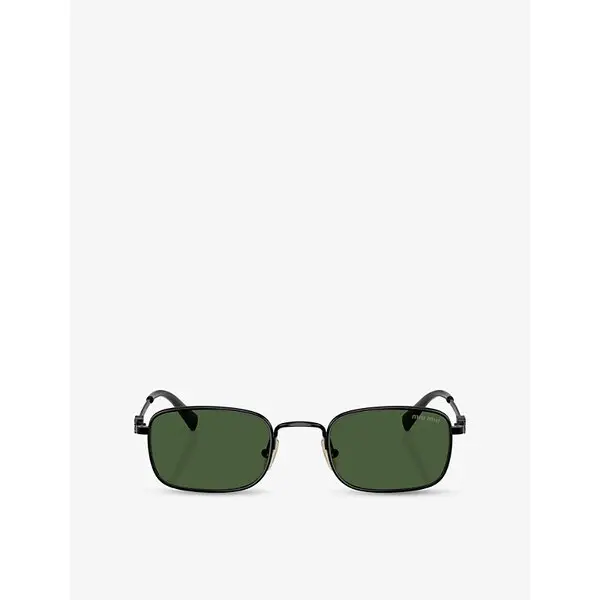 Miu Miu Square-frame Metal Sunglasses