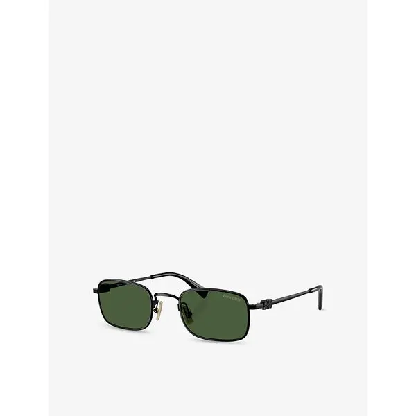 Miu Miu Square-frame Metal Sunglasses