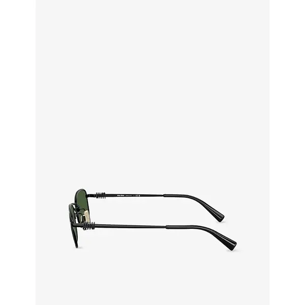 Miu Miu Square-frame Metal Sunglasses