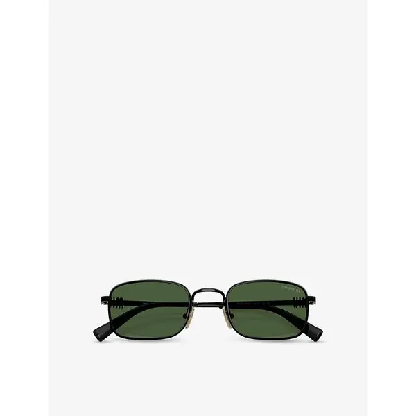 Miu Miu Square-frame Metal Sunglasses