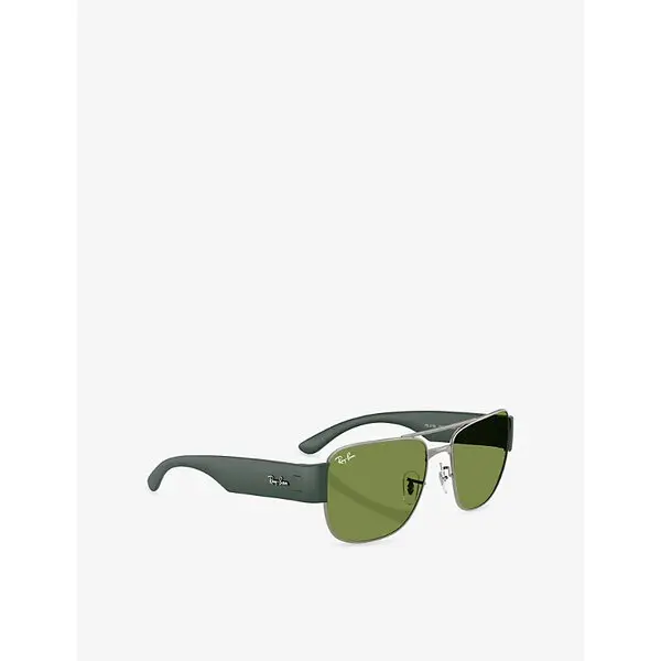 Ray-ban Square-frame Metal Sunglasses - Silver