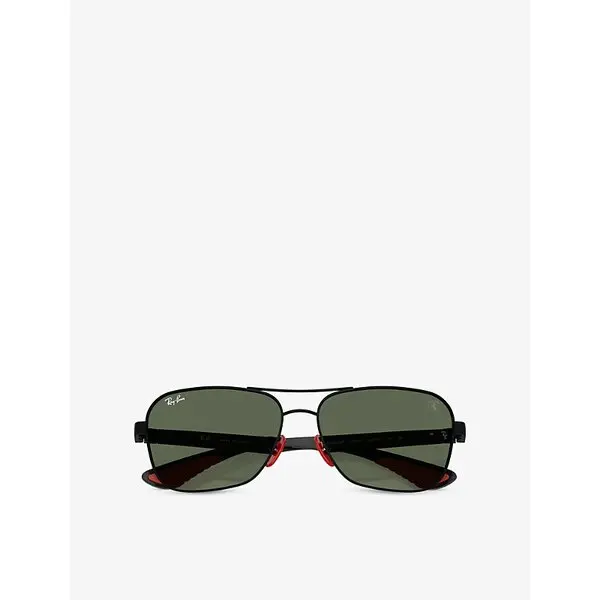Ray-ban Square-frame Metal Sunglasses - Black