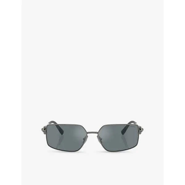 Tiffany & Co. Tf3111 Rectangle Metal Sunglasses - Grey