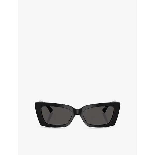 JIMMY CHOO Cat-eye Acetate Sunglasses - Black