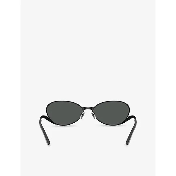 Versace Ve2285 Oval-frame Sunglasses - Black
