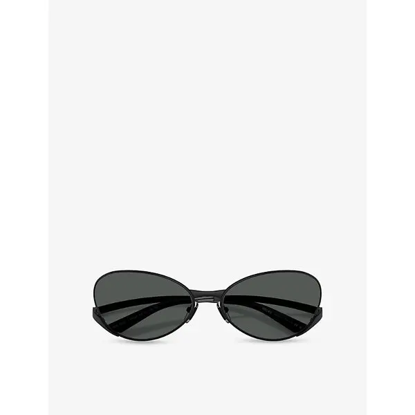 Versace Ve2285 Oval-frame Sunglasses - Black