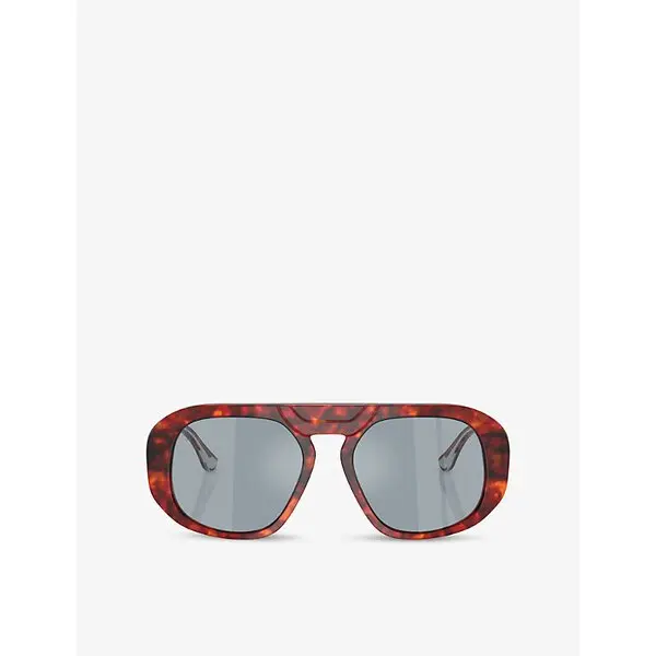 FERRARI Pillow-frame Acetate Sunglasses - Brown