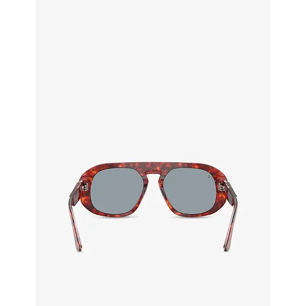 FERRARI Pillow-frame Acetate Sunglasses - Brown