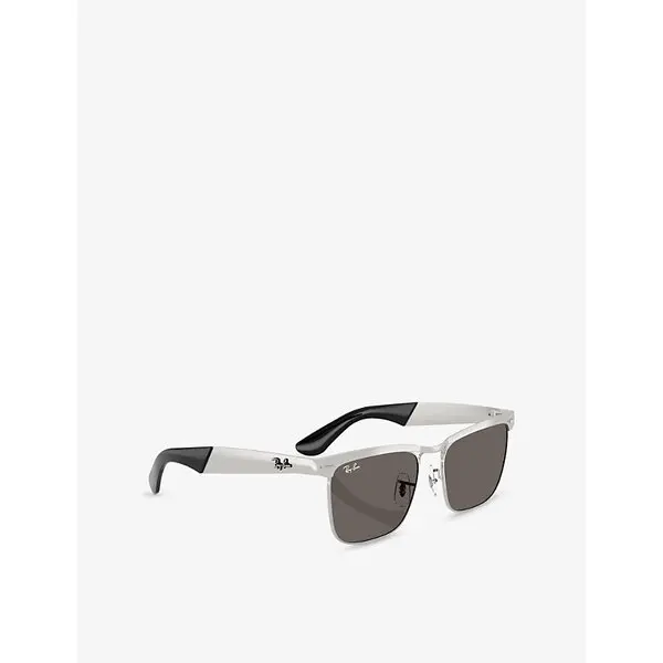 Ray-ban Rb3875 Wayfarer Square Sunglasses - Silver