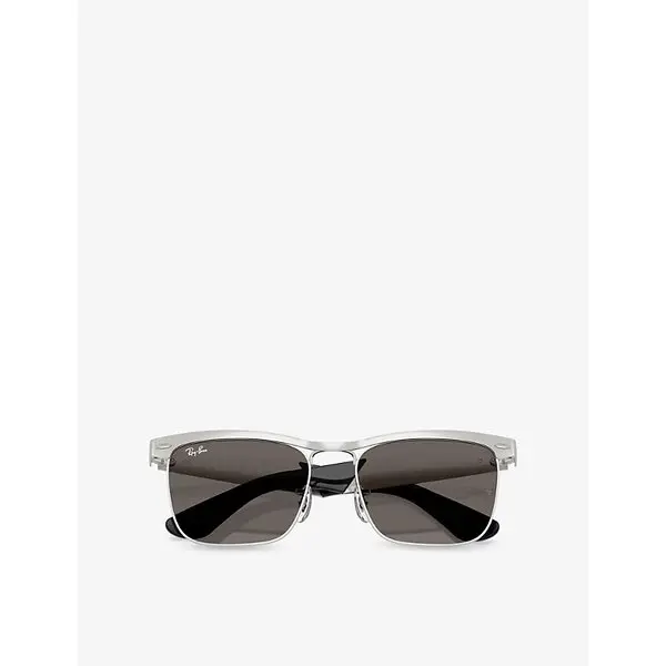 Ray-ban Rb3875 Wayfarer Square Sunglasses - Silver