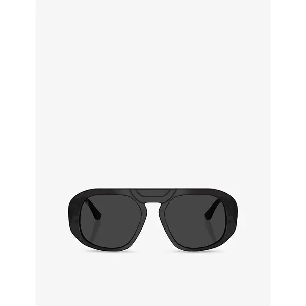 FERRARI Pillow-frame Acetate Sunglasses - Black