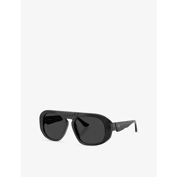 FERRARI Pillow-frame Acetate Sunglasses - Black