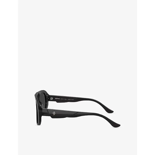 FERRARI Pillow-frame Acetate Sunglasses - Black