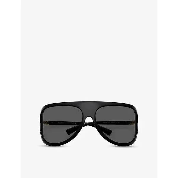 Miu Miu Aviator-frame Sunglasses - Black