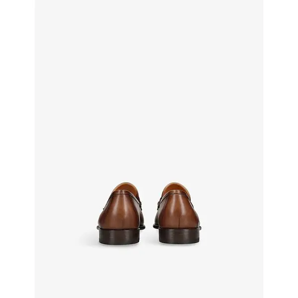MAGNANNI Leather Hendidos Horsebit Loafers Men’s 8 Magnanni Brown Leather Hendidos Horsebit Loafers | Harrods US main image 3
