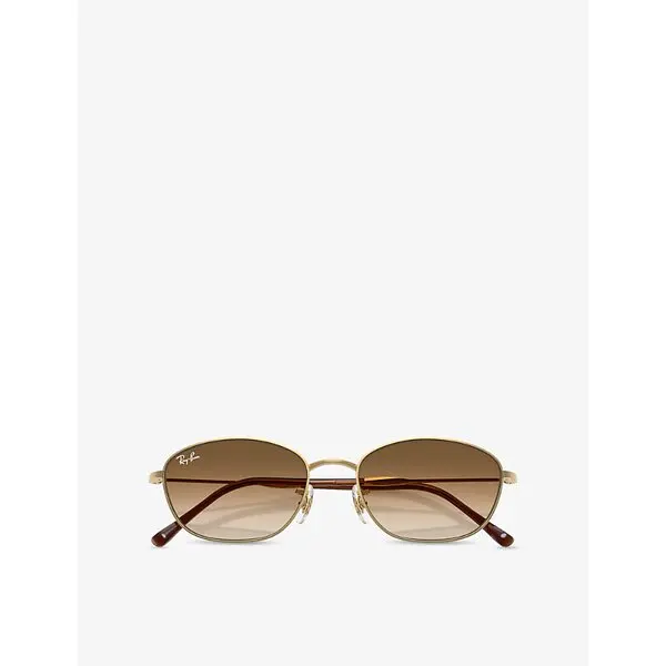 Ray-ban Rb3749 Irregular-frame Sunglasses - Gold