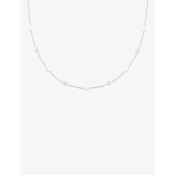 ASTRID & MIYU Rhodium-plated Charm Necklace - Rhodium P Silver