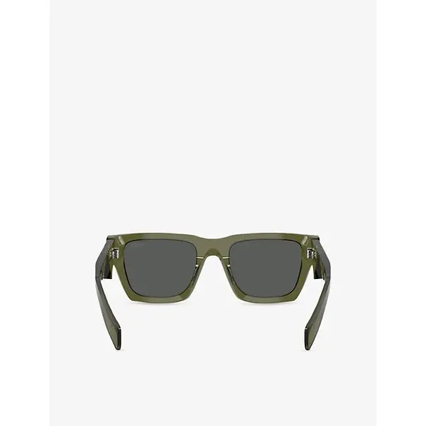Prada Rectangle-frame Acetate Sunglasses - Green