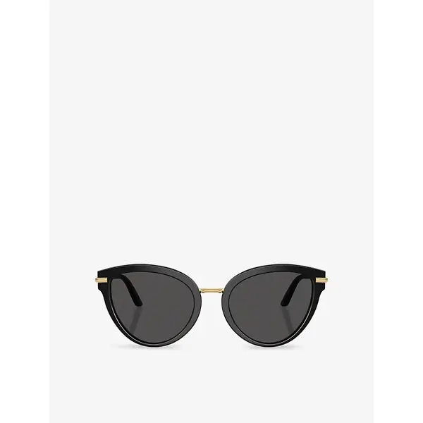 Dolce & Gabbana Butterfly-frame Acetate Sunglasses - Black