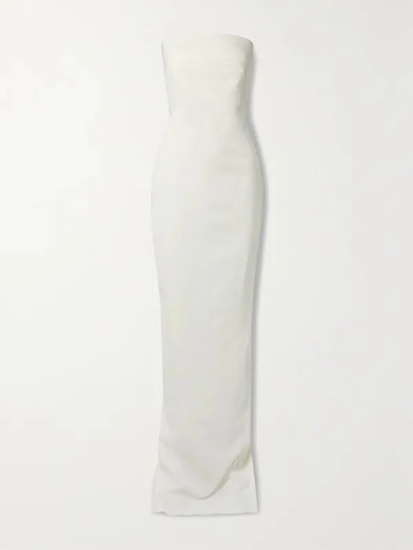 Rick Owens Strapless Wool-blend Crepe Gown
