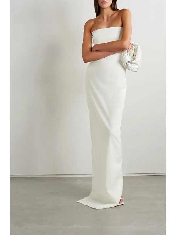Rick Owens Strapless Wool-blend Crepe Gown