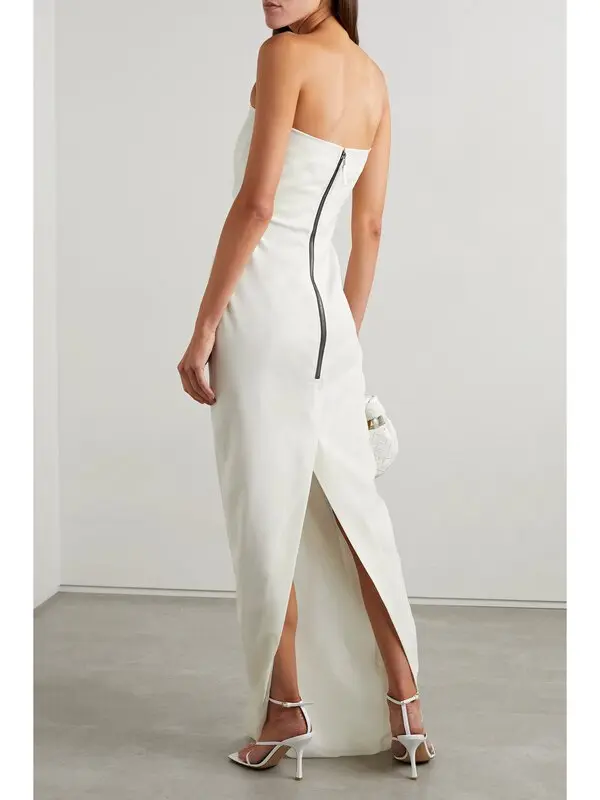 Rick Owens Strapless Wool-blend Crepe Gown