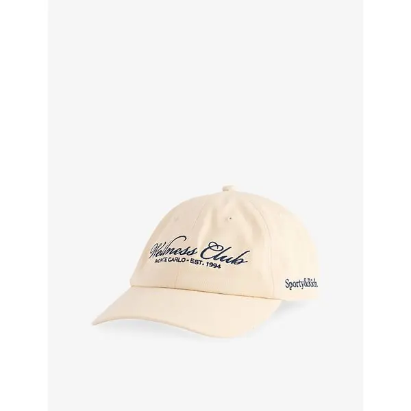 Sporty & Rich 94 Hat Logo Embroidered Cotton In Cream NY 94 Hat - Cream/Navy – Sporty & Rich main image 4