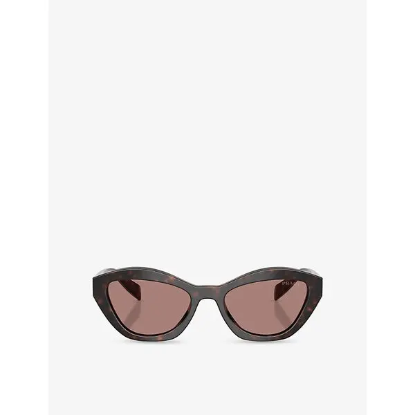 Prada Butterfly-frame Acetate Sunglasses - Brown