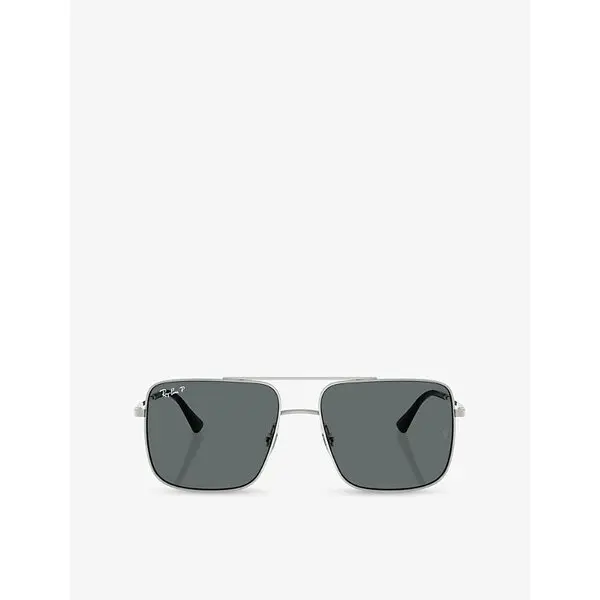 Ray-ban Square-frame Metal Sunglasses - Silver
