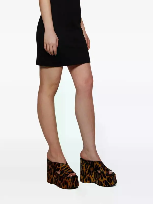 Paris Texas 135mm Mara Leopard-print Platform Sandals