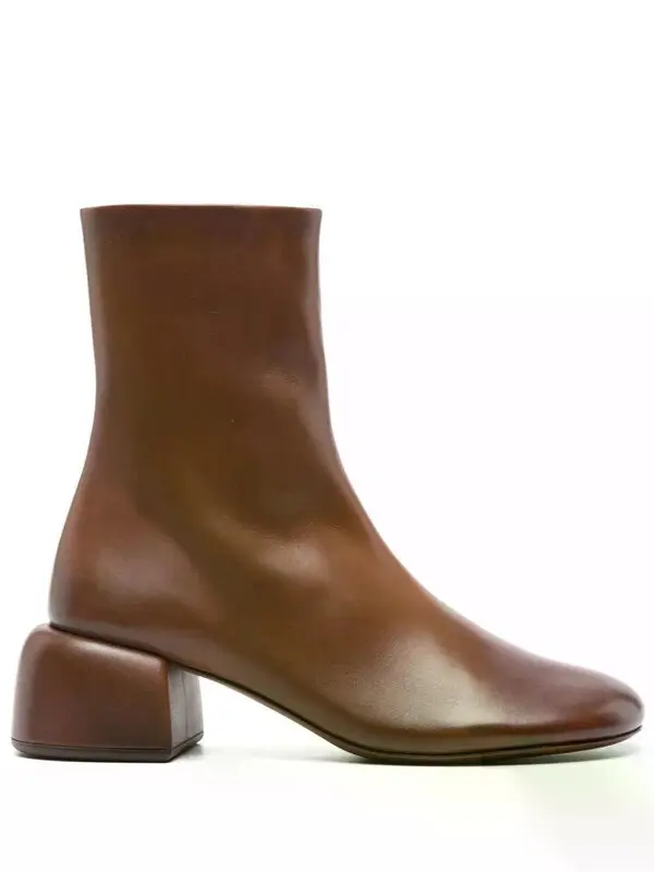 Marsèll 50mm Basata Leather Ankle Boots - Brown