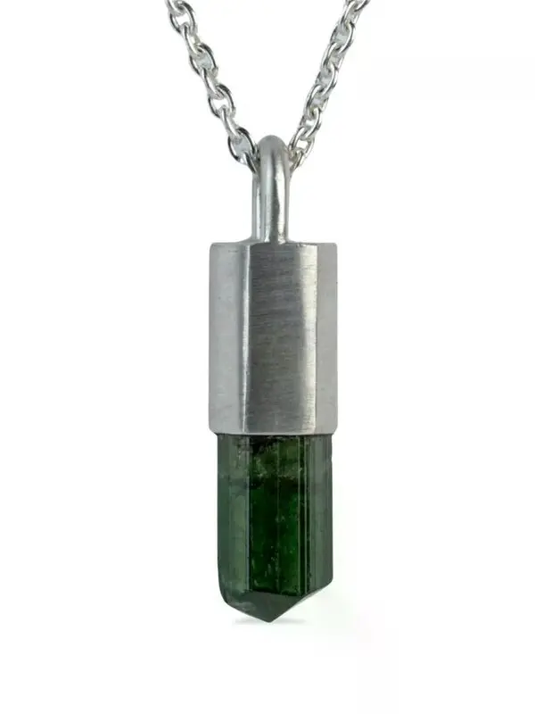 PARTS OF FOUR Talisma Verdelite Necklace - Silver