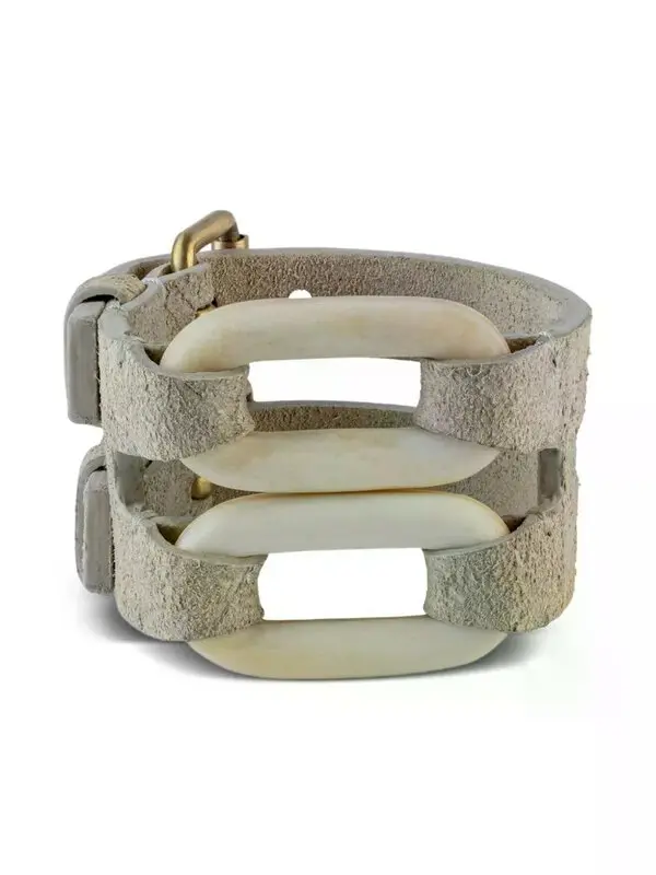 PARTS OF FOUR Leather Bracelet - Neutrals