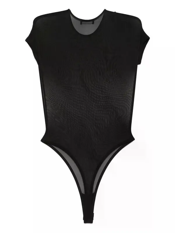 Wardrobe.NYC Sheer Cap-sleeve Bodysuit