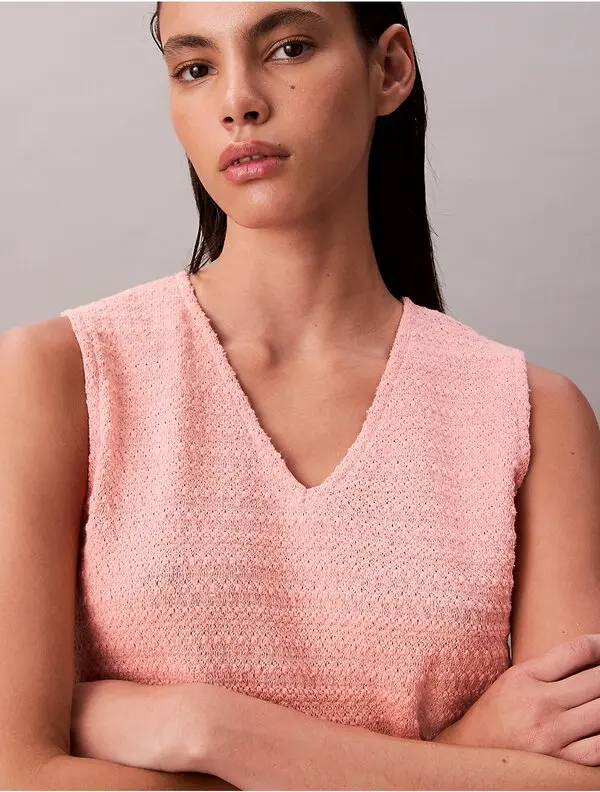 Calvin Klein Crochet Mini Dress - Powder Pink