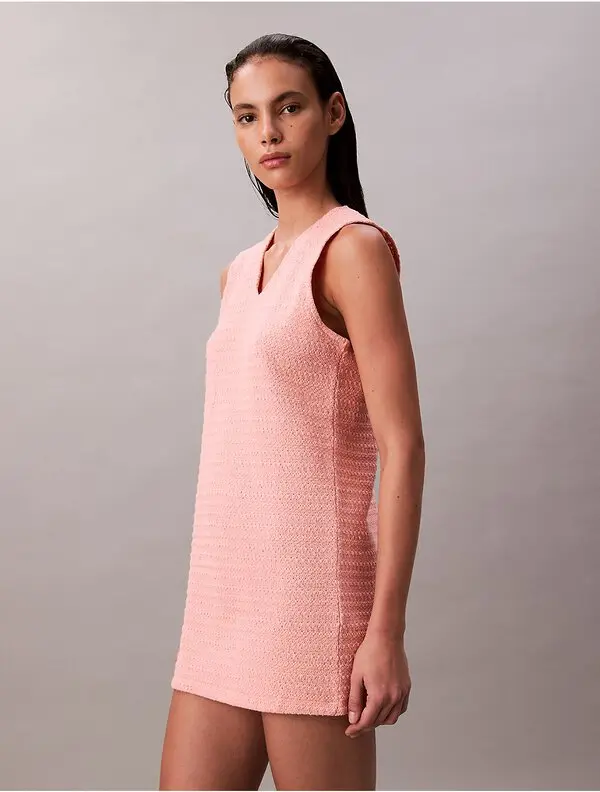 Calvin Klein Crochet Mini Dress - Powder Pink
