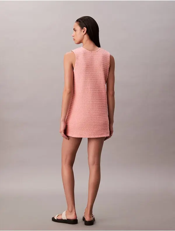 Calvin Klein Crochet Mini Dress - Powder Pink