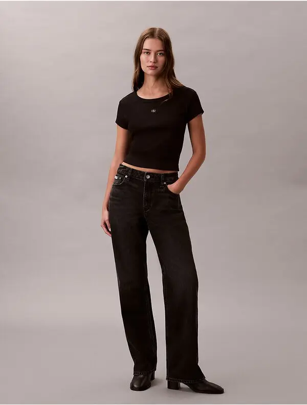 Calvin Klein Woven Monologo Slim T-shirt